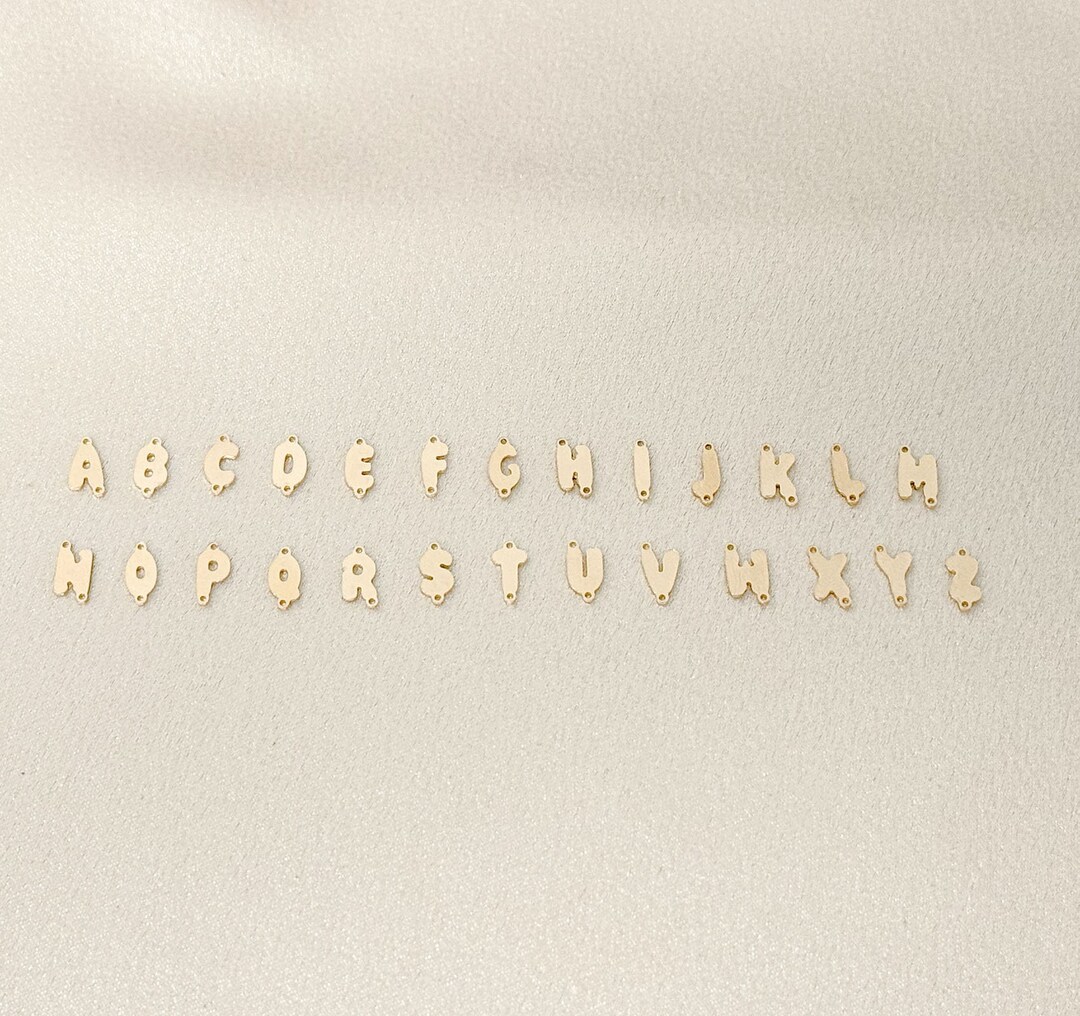 Bubble Letter Connectors • 14k Gold Filled, 14k Rose Gold Filled, or ...