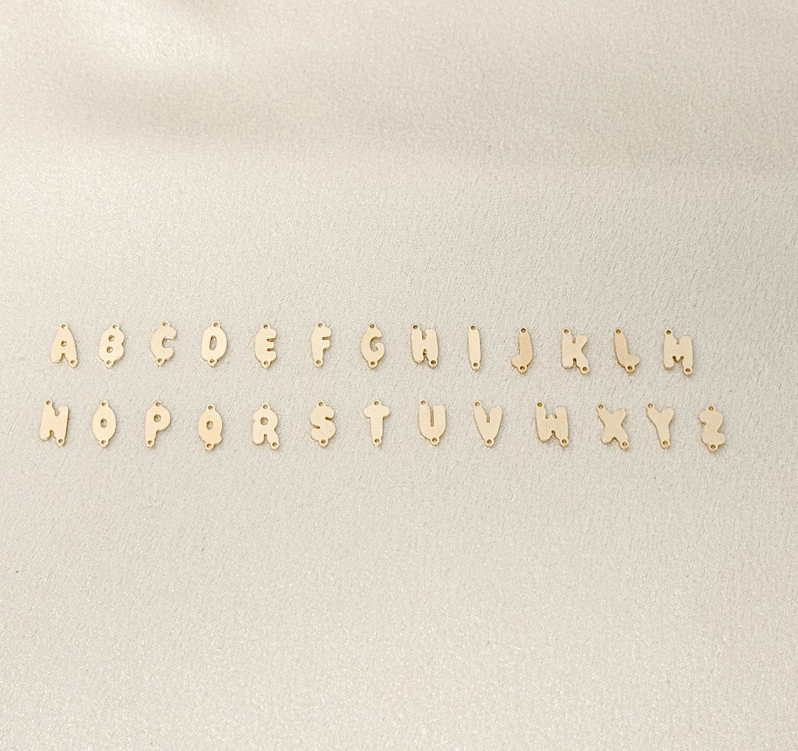 Bubble Letter Connectors • 14k Gold Filled, 14k Rose Gold Filled, or ...