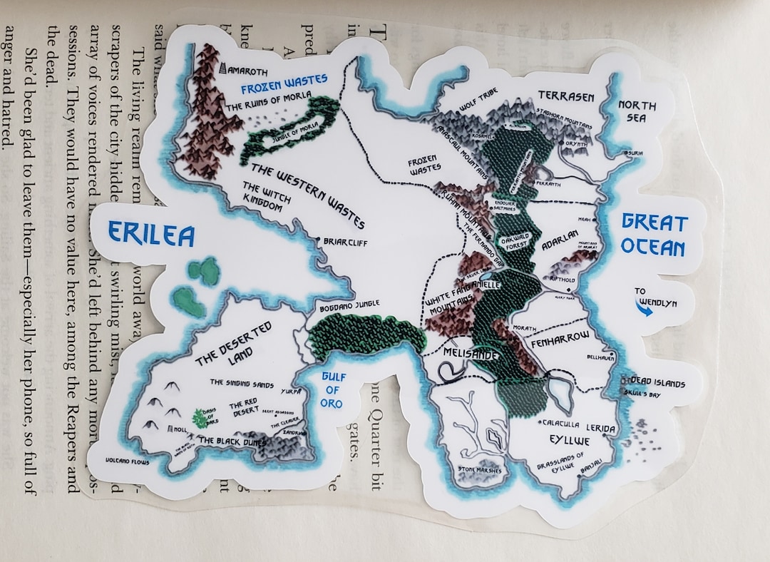 Erilea Fantasy Map Bookmark TOG Throne of Glass Inspired - Etsy Australia