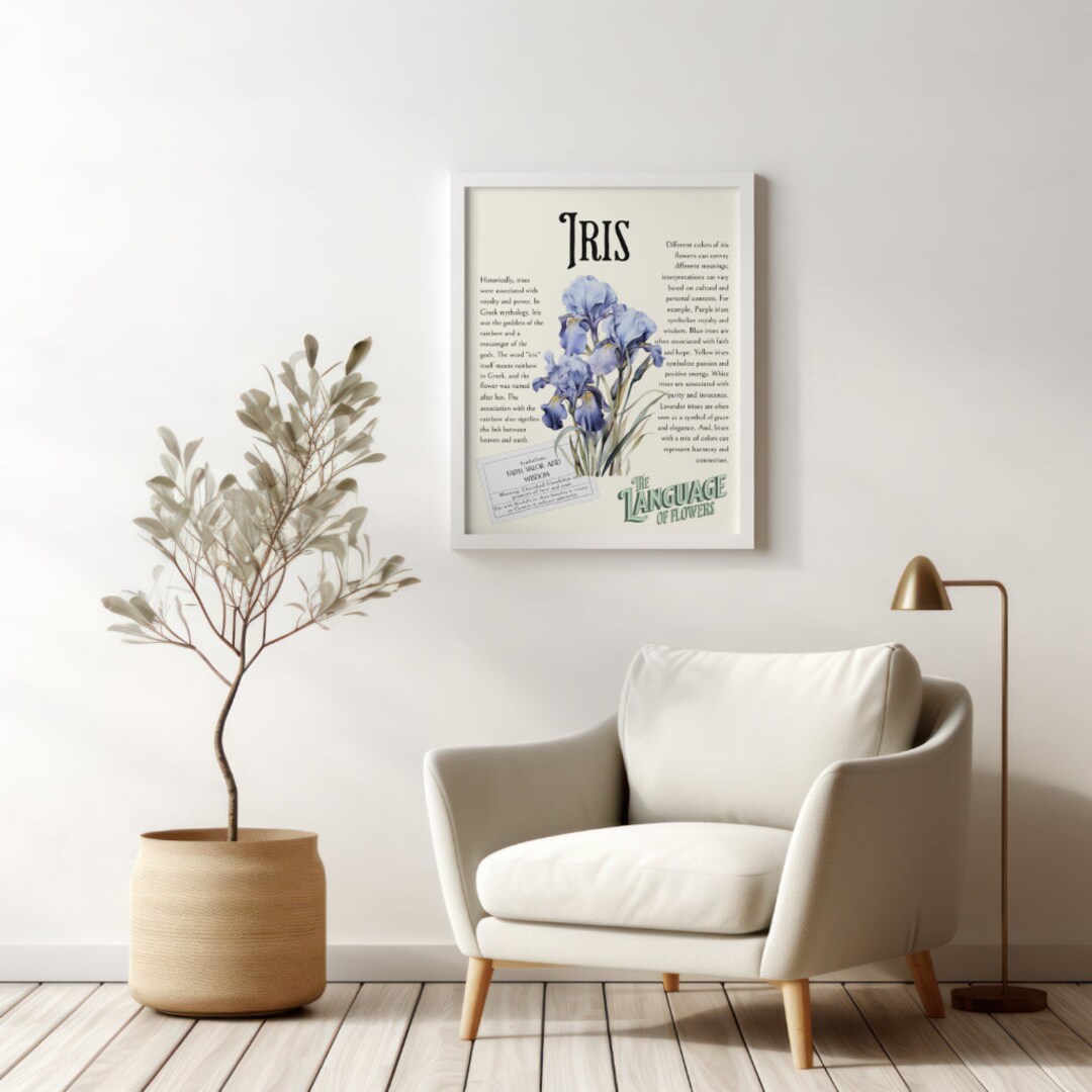 DIGITAL Iris Print| Home Decor | Poster | Birthday Gift| Art Print ...