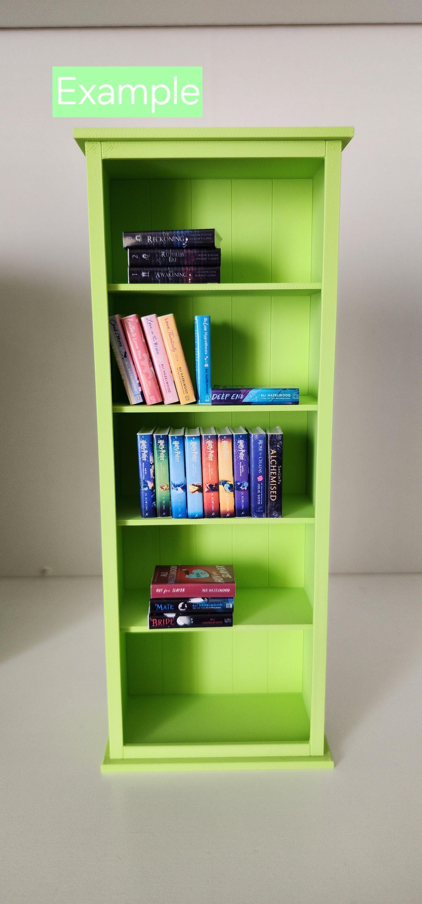 Miniature 5-tier Bookshelf | Reading Tracker Shelf Bookish Decor | E ...