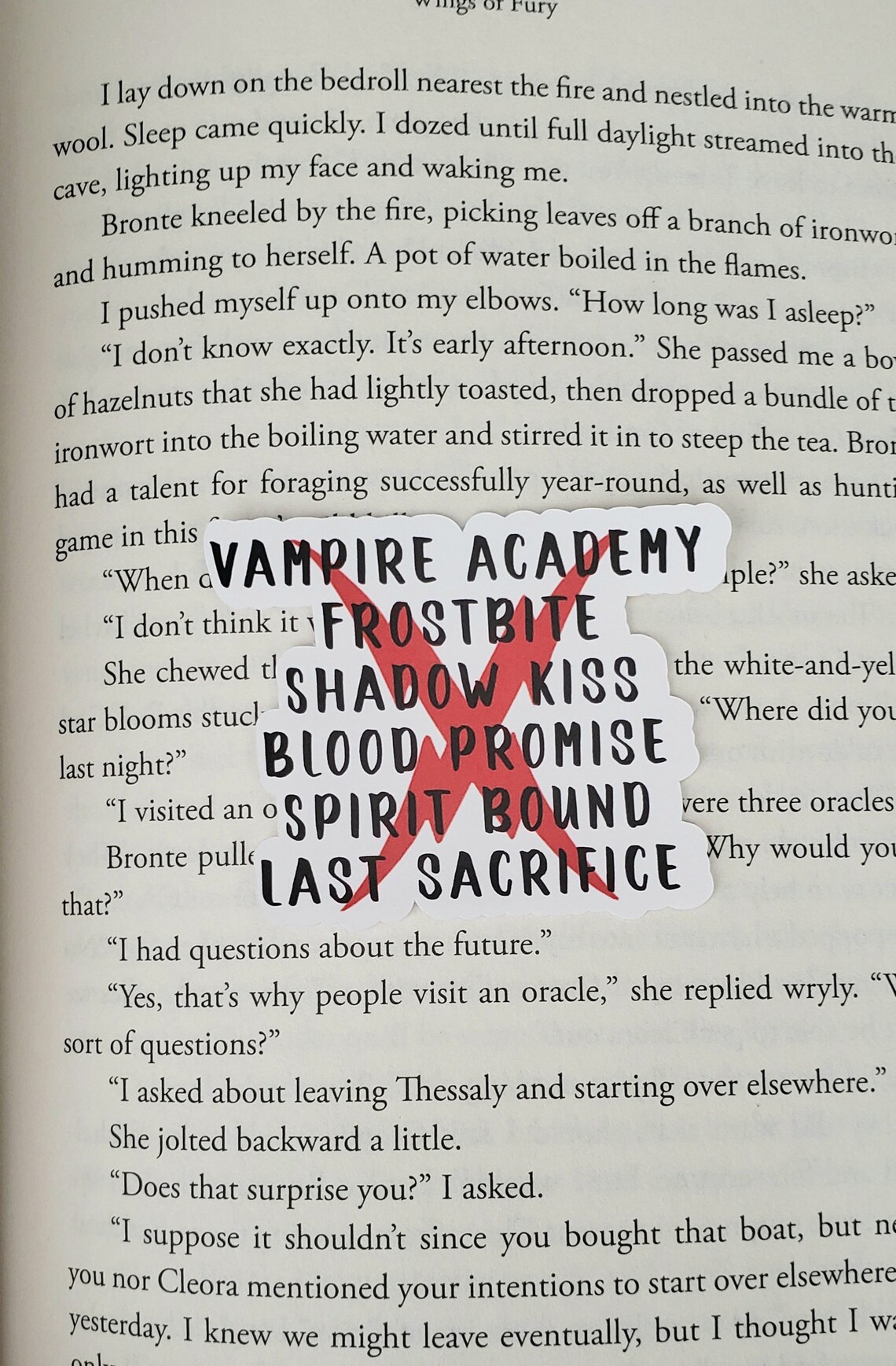 VA Book Titles Glossy Stickervampire Academy Inspired Hand | Etsy