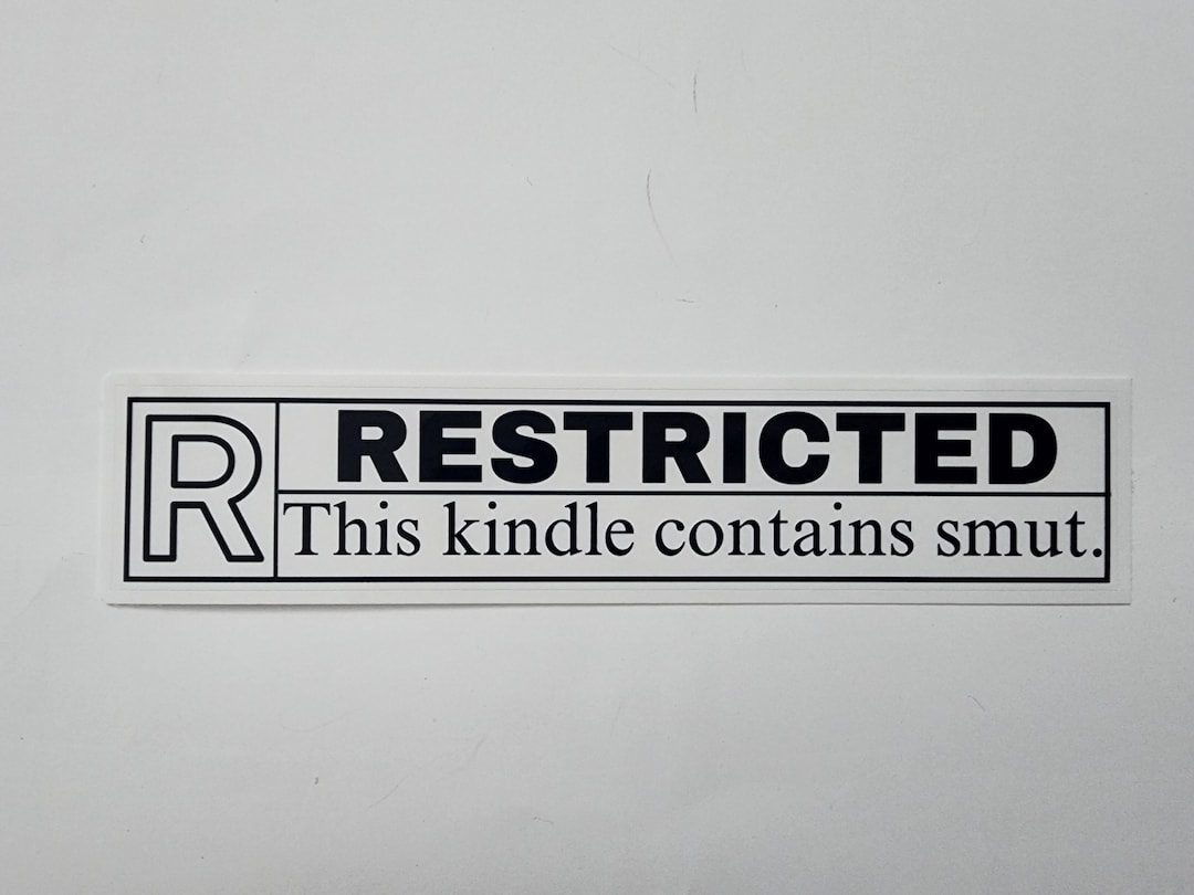 Large 5 Rated R Sticker Funny Warning Sticker Smut Stickers for Kindle ...