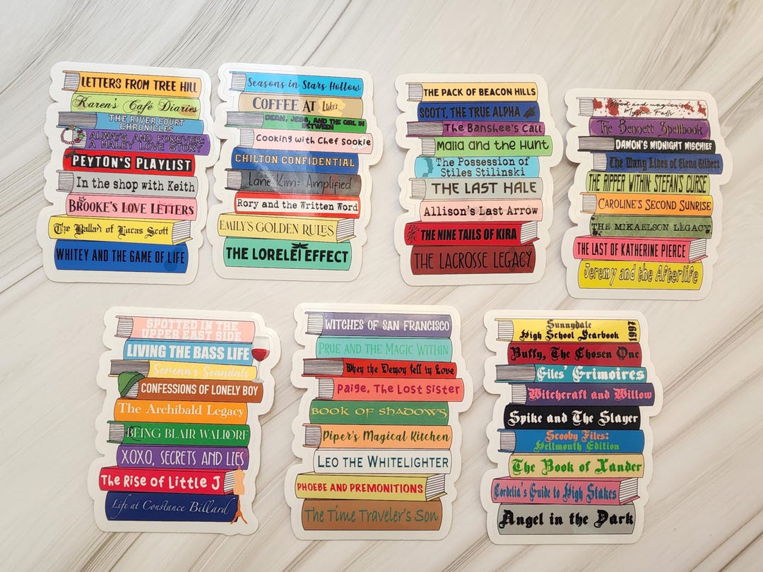 Pick Your Own...tv Book Stack Sticker for Kindle Waterbottle Planner ...