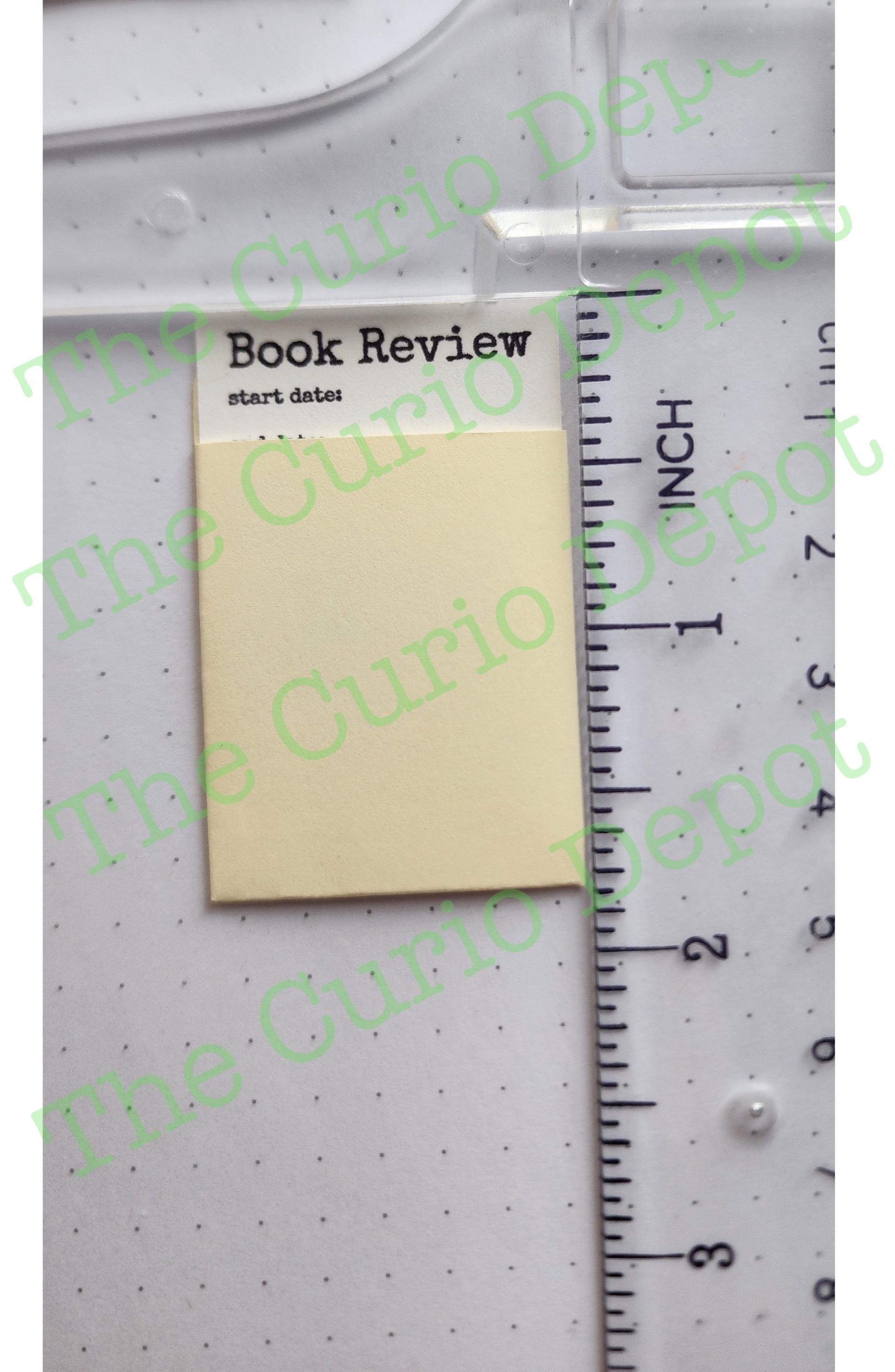 DIGITAL Download Printable Mini Blank Book Review Library Card | for ...