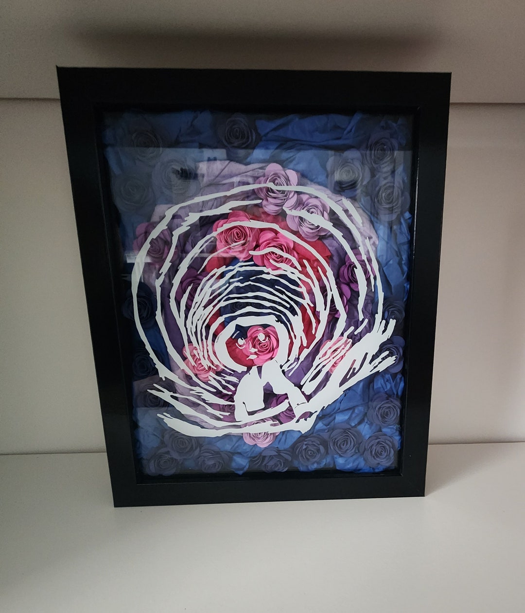 8x10 Coraline Floral Shadow Box| Handmade Flower Shadow Box Vinyl, Neil ...