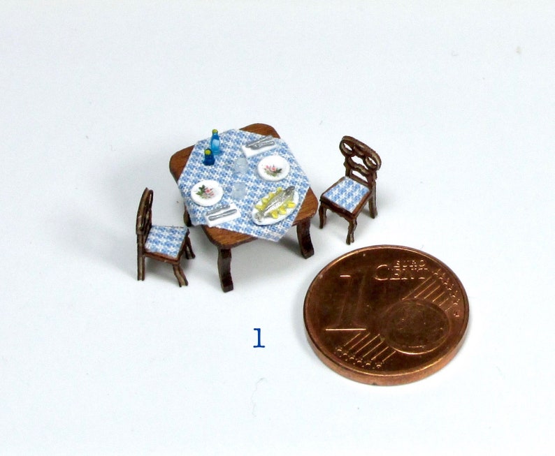 Accurate and Realistic Micro Table With Two Chairs 1/144 | Etsy