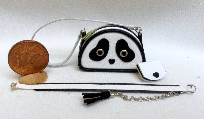 Miniature Bag Shaped Like a Panda, Leather, 1/12 Scale - Etsy