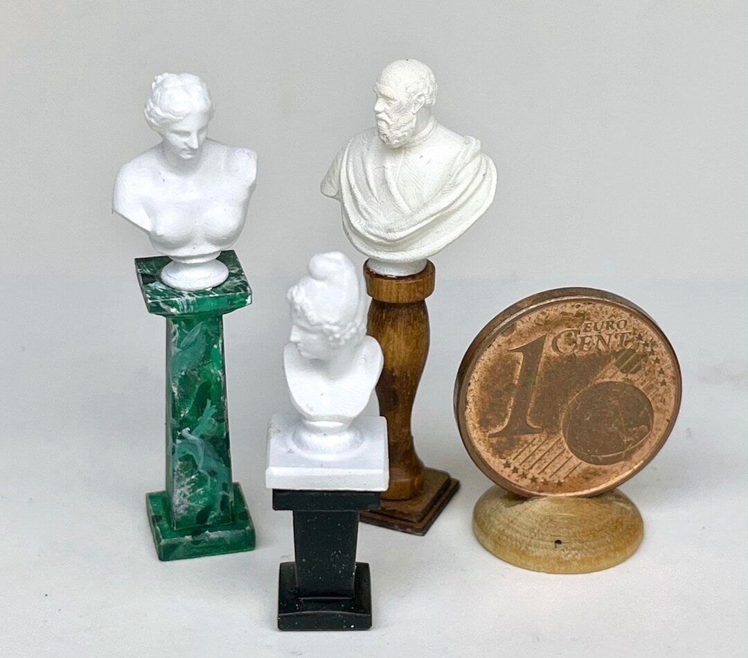 Classical Bust on Pedestal, Scale 1/48 - Etsy