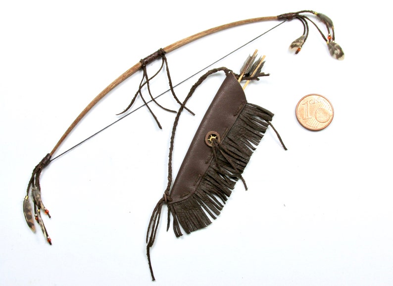 Arcs amérindiens miniatures avec carquois et flèches échelle | Etsy