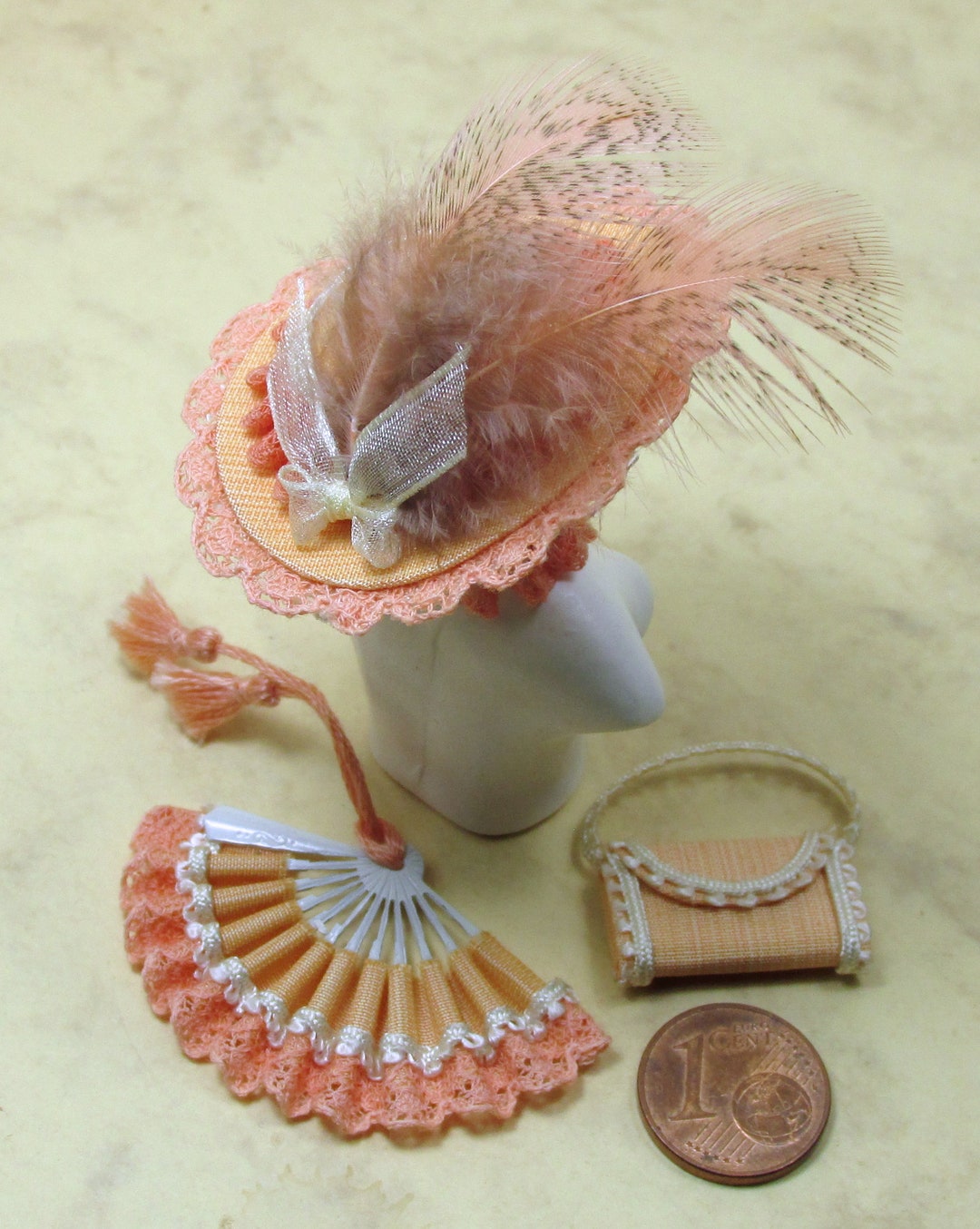 Miniature Fan Hat and Handbag 1/12 Scale - Etsy