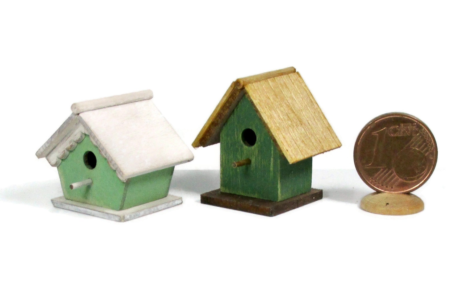 Pretty Bird Houses, Handmade in Wood, Various Models and Colors, 1/12 ...