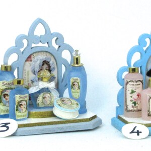 Precious Miniature Display With Perfume Bottles and Soap, Handmade ...