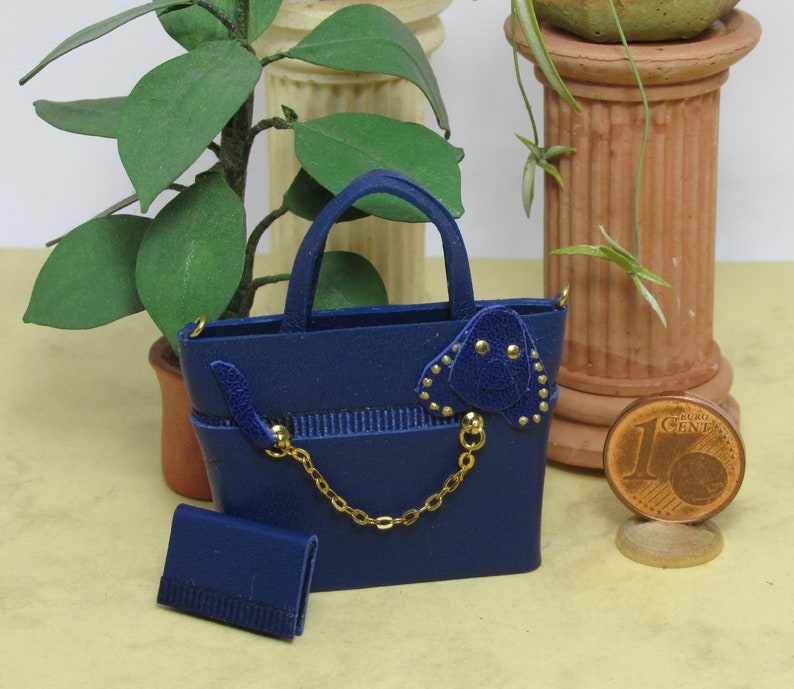 Miniature Handbag in Leather 1/12 Scale | Etsy