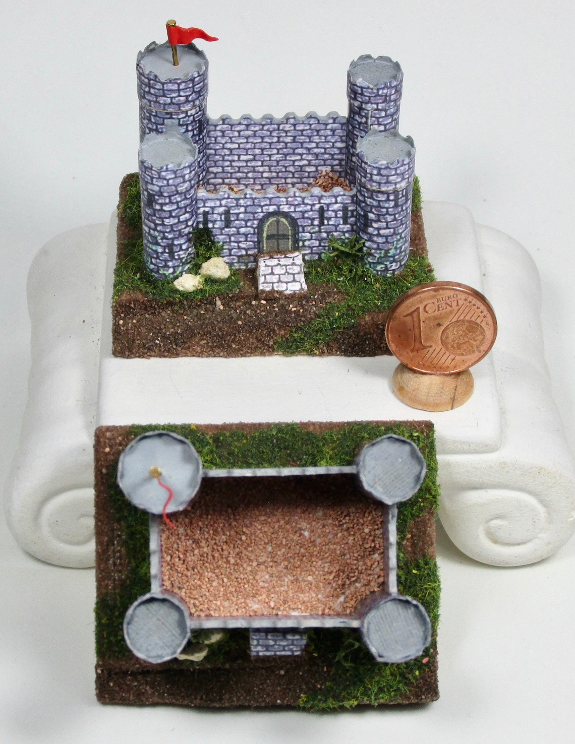 Castle Toy for Children in Cardboard and Wood 1/12 Scale - Etsy