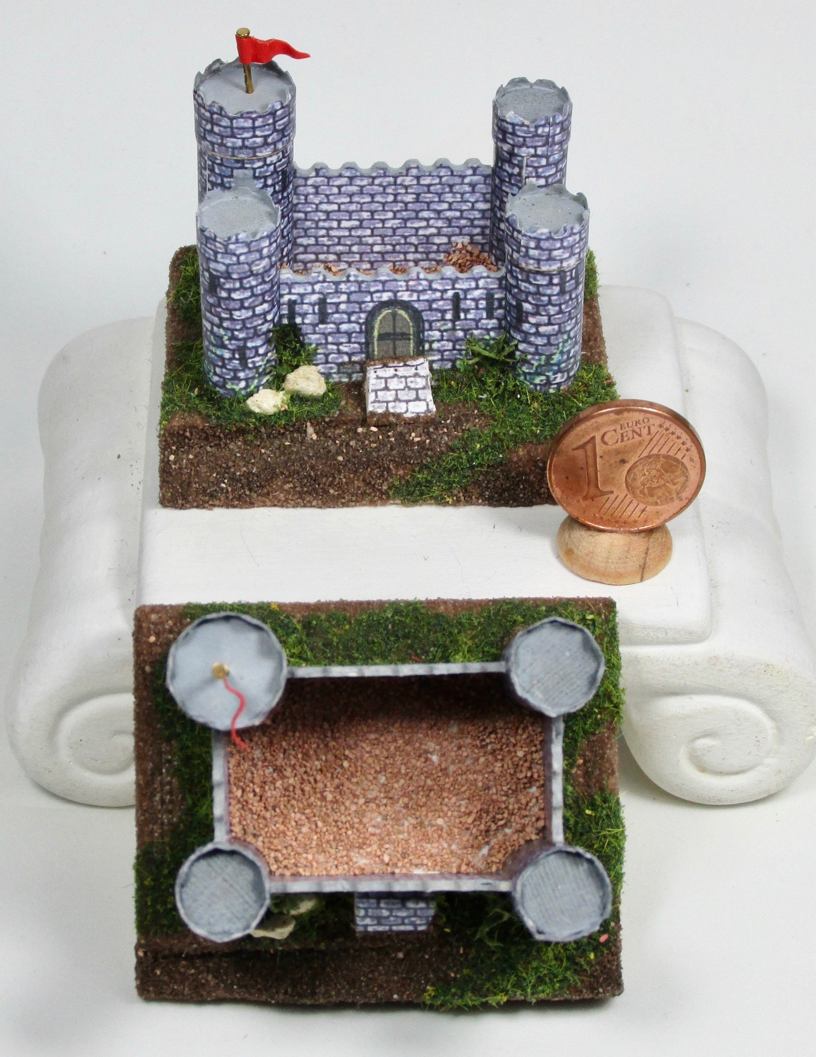 Castle Toy for Children in Cardboard and Wood 1/12 Scale - Etsy