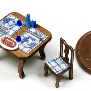 Accurate and Realistic Micro Table With Two Chairs, 1/144 Scale - Etsy