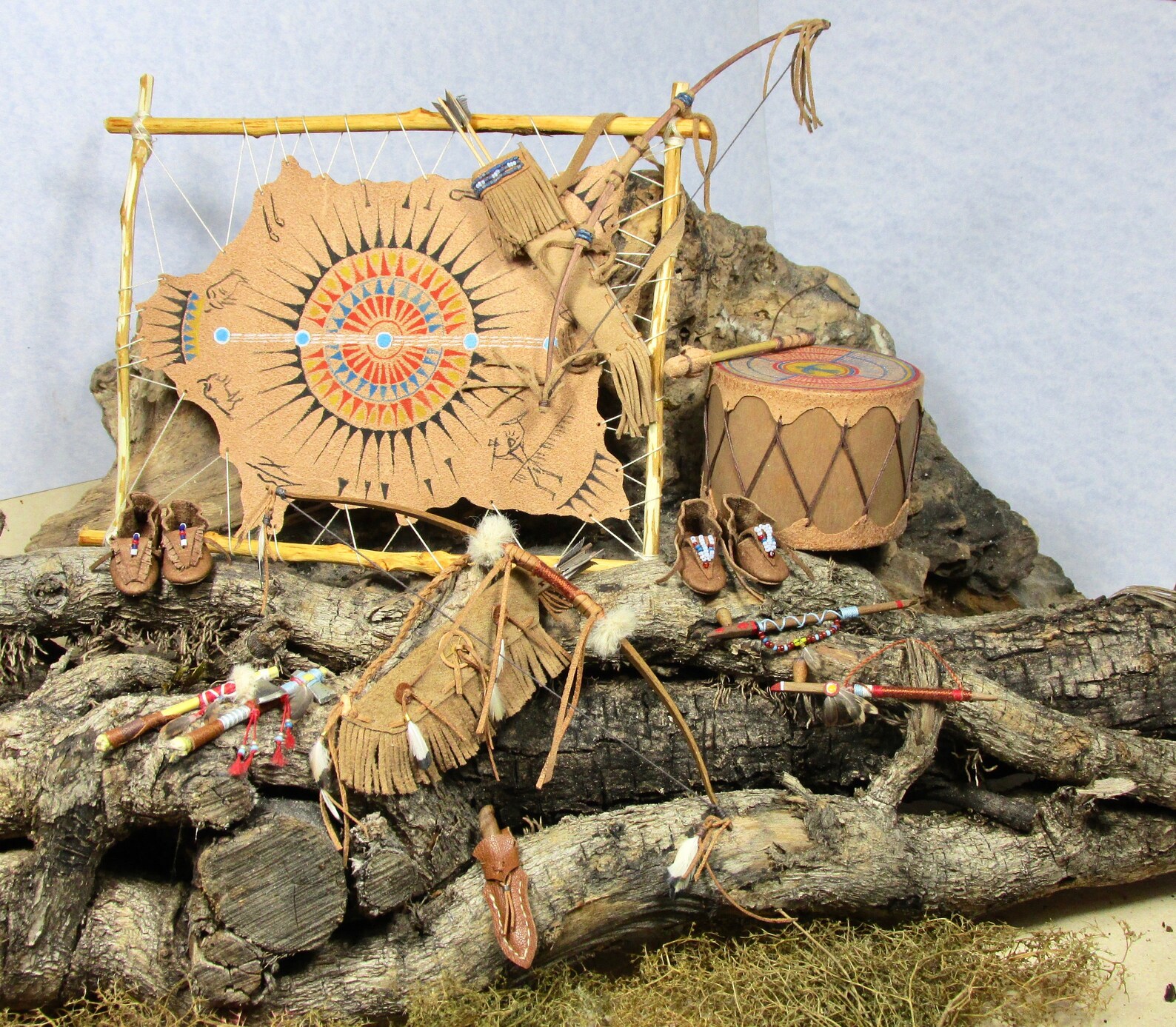 Miniature Native American Bows With Quiver and Arrows, 1/12 Scale - Etsy