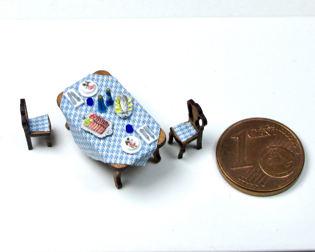Accurate and Realistic Micro Table With Two Chairs, 1/144 Scale - Etsy