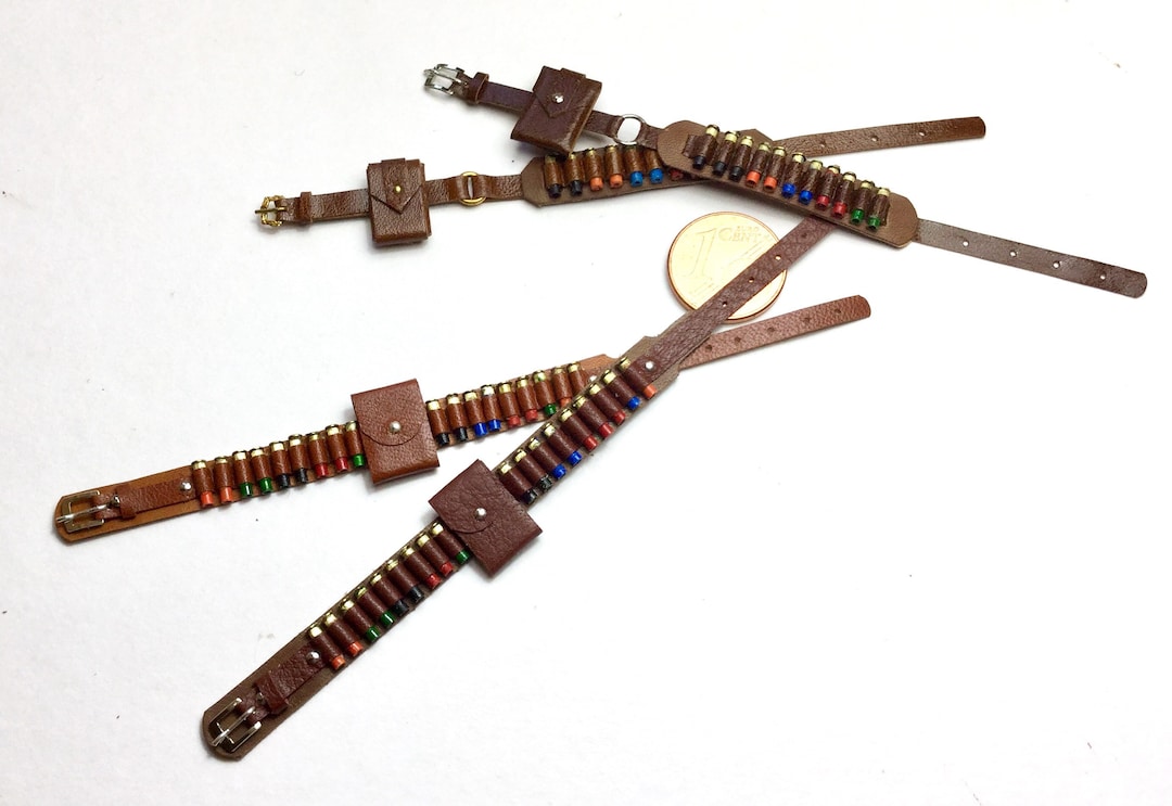 Miniature Cartridge Belt, Leather and Brass, Scale 1/12 - Etsy