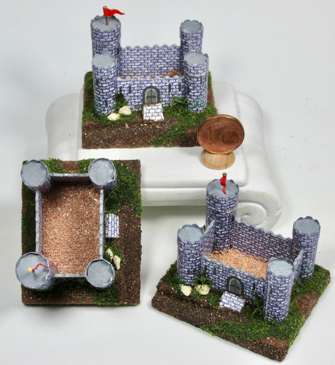 Castle Toy for Children in Cardboard and Wood 1/12 Scale - Etsy