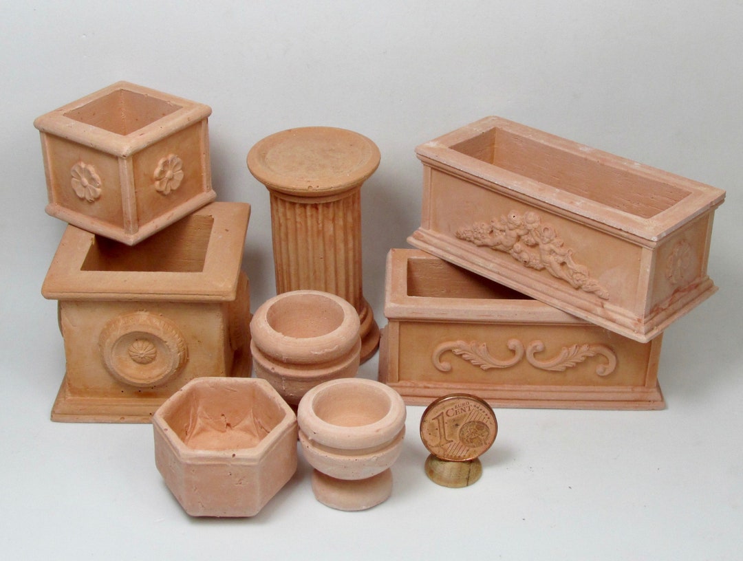 Miniature Clay Vases, Exclusive Model, Various Sizes, 1/12 Scale - Etsy