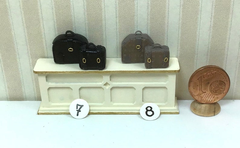 Travel bags handmade in leather scale 1/48 | Etsy