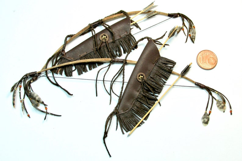 Arcs amérindiens miniatures avec carquois et flèches échelle | Etsy