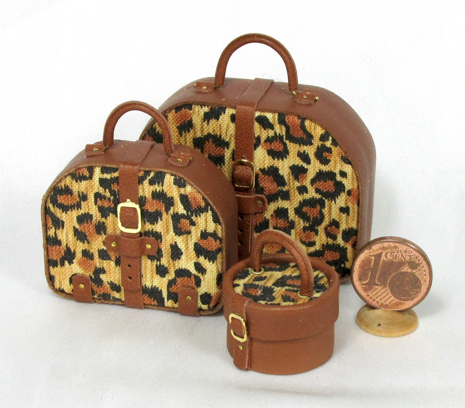 Miniature Luggage Set, 1/12 Scale, in Leather and Fabric - Etsy