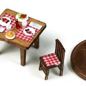 Accurate and Realistic Micro Table With Two Chairs, 1/144 Scale - Etsy