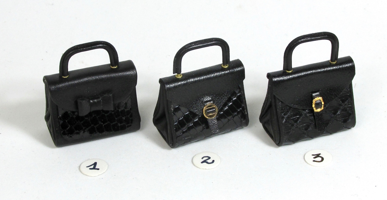 Miniature Handbag, 1/12 Scale Leather and Reptile - Etsy