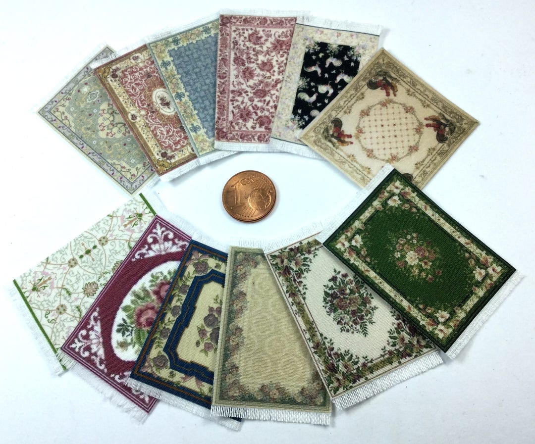 Fringed Fabric Carpets, Scale 1/48 - Etsy