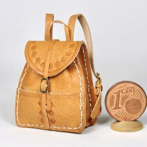 Miniature Leather Backpack, 1/12 Scale - Etsy