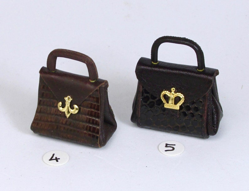 Miniature Handbag, 1/12 Scale Leather and Reptile - Etsy
