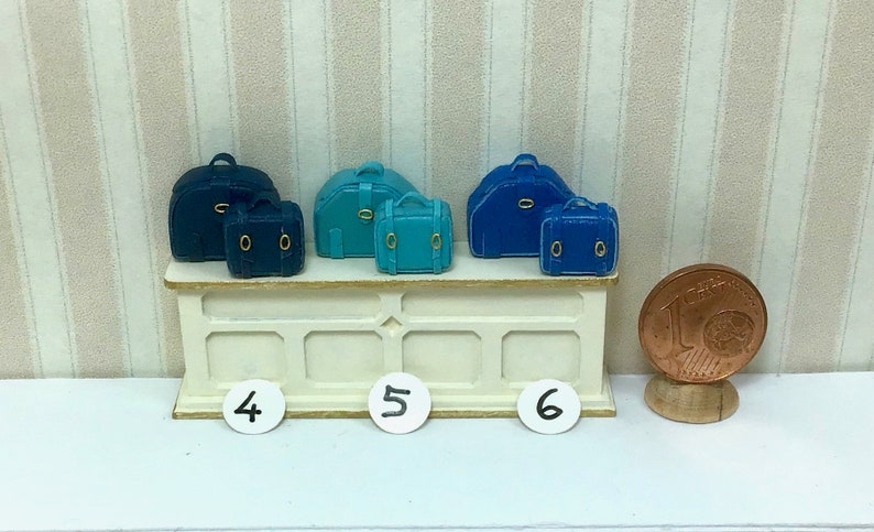 Travel bags handmade in leather scale 1/48 | Etsy