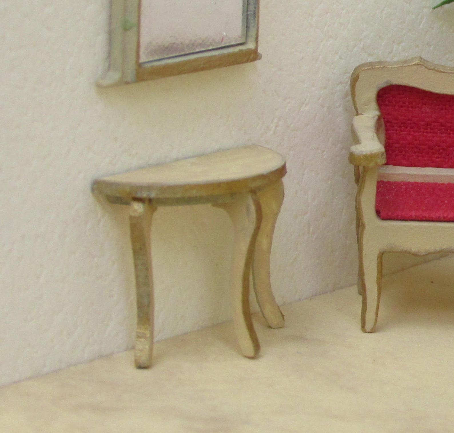 Half-round Shelf, With Three Legs, to Be Supported on the Wall, Various ...