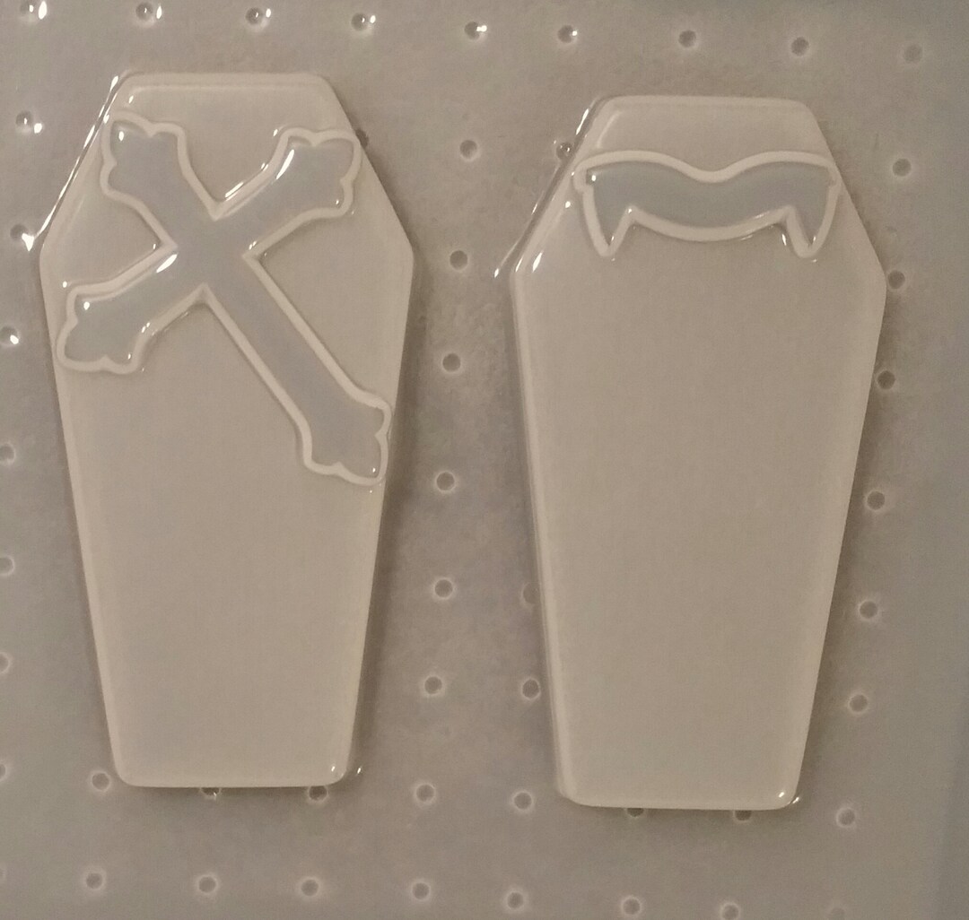 Coffin With Fangs and Cross Mold this is a Durable, Flexible plastic ...