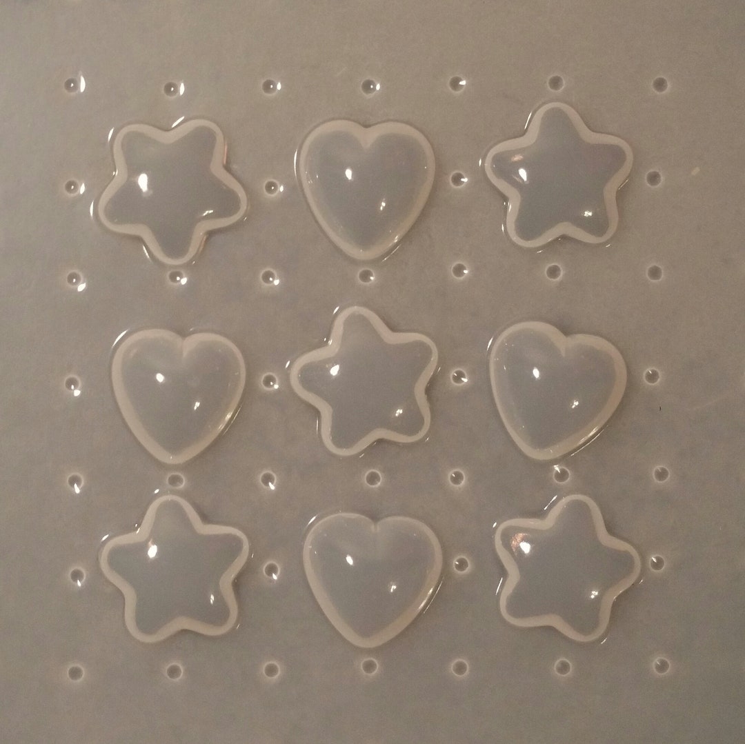 Small Hearts and Stars Mold this is a Durable, Flexible plastic Mold ...