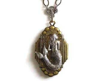 Mermaid Locket - Etsy