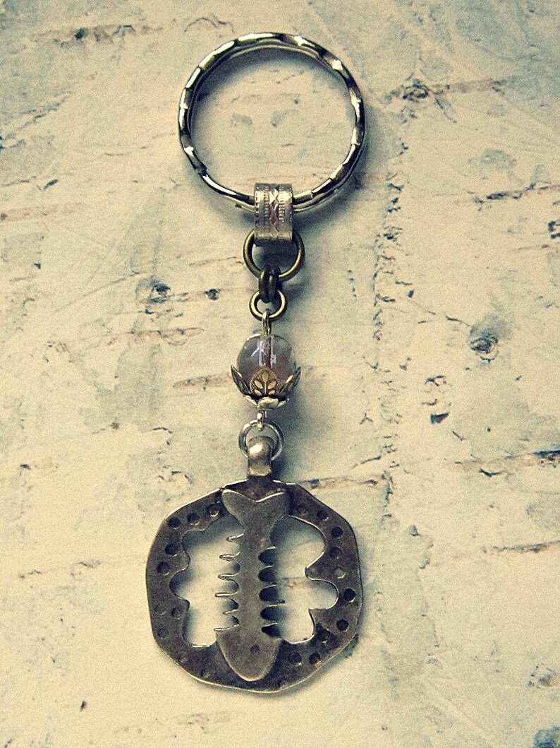 Fish Bone Keychain Fishing Keychain Fish Bone Accessories - Etsy