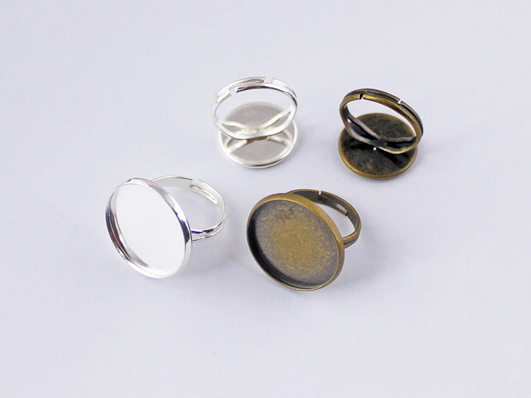 20pcs Adjustable Ring Blanks Ring Base Ring Setting Ring Bezel - Etsy