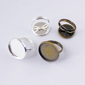 20pcs Adjustable Ring Blanks Ring Base Ring Setting Ring Bezel - Etsy