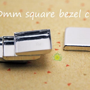 20mm Square Bezel Cups-square Bezel Setting-blank Bezels for 20mm ...