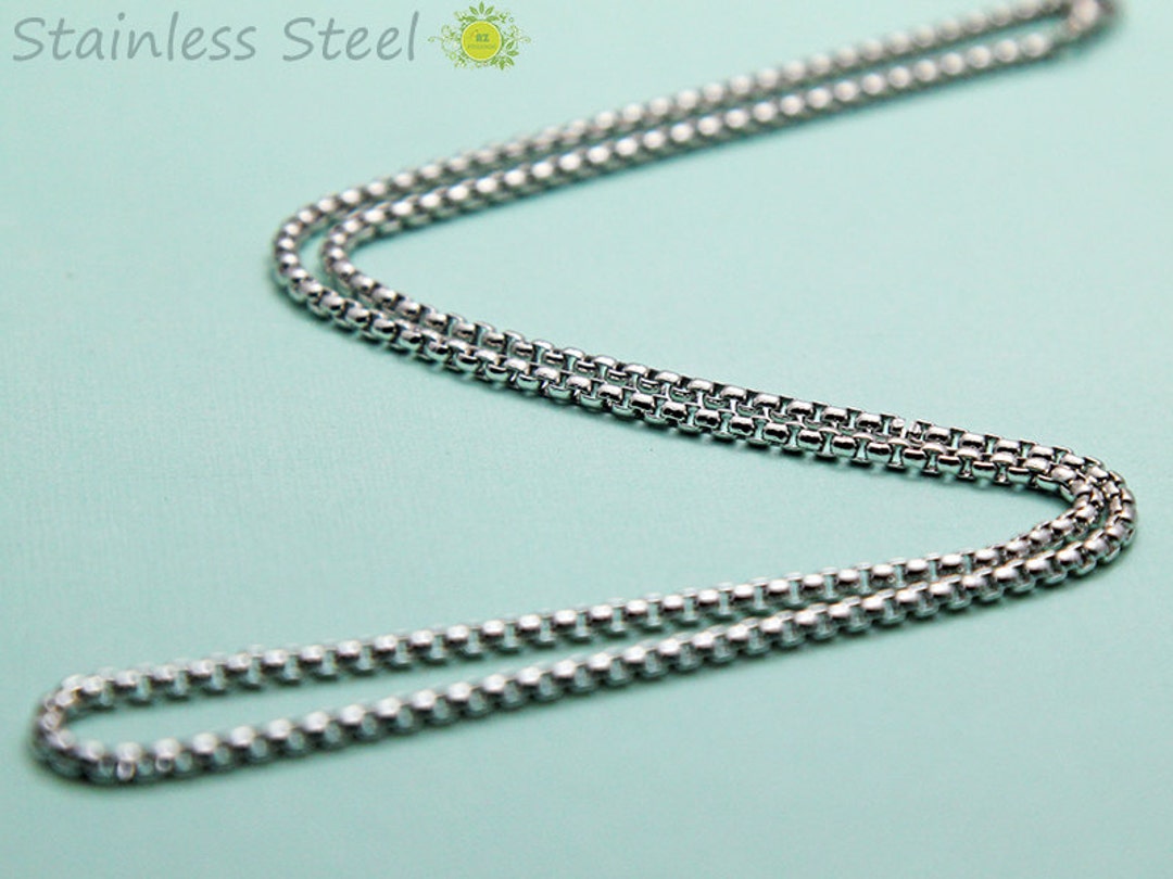 20pcs Stainless Steel Rolo Chain-rolo Loop Chain With Lobster Clasp ...