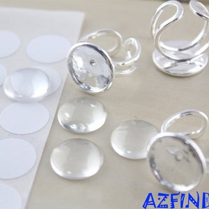 10 DIY Ring Kits-16mm Adjustable Ring Blank-16mm Round Ring Blank-16mm ...