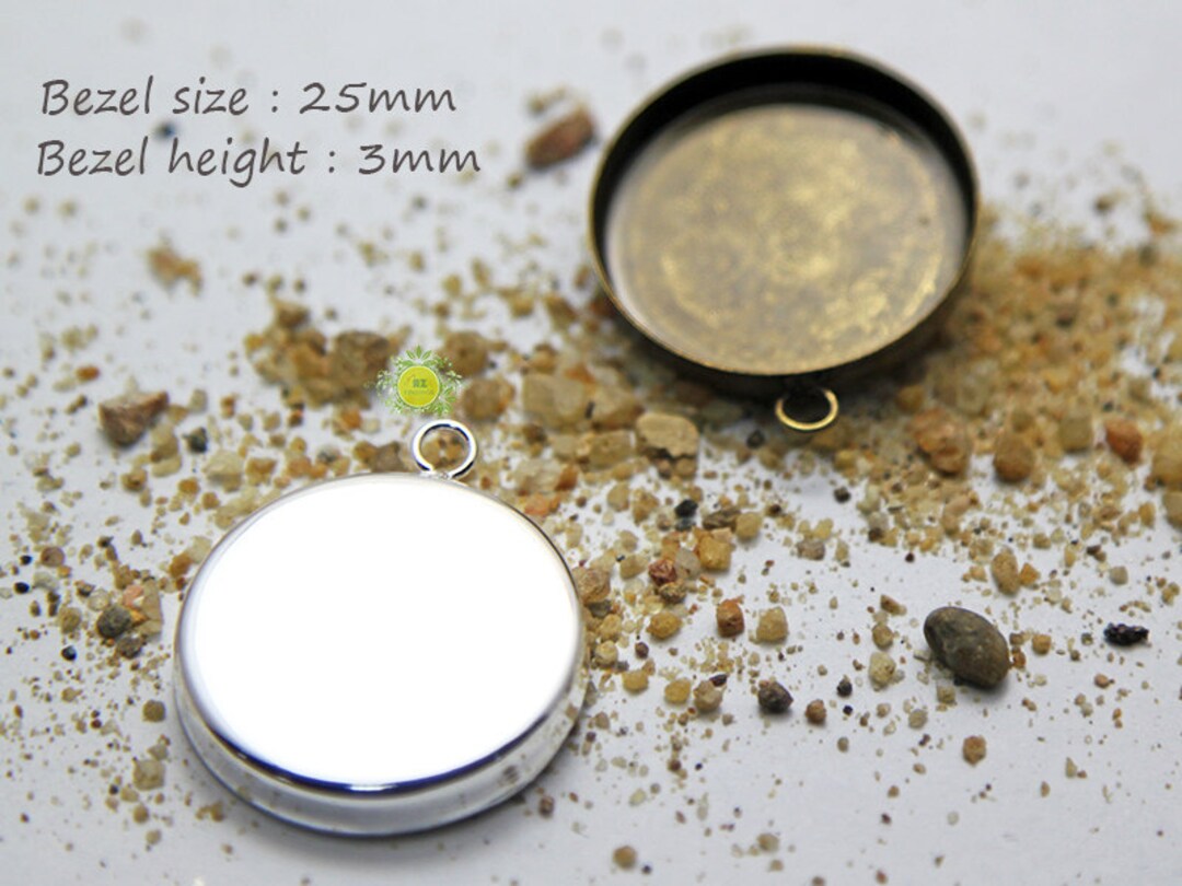 25mm Bezel Cup Pendant Tray Blanks-round Bezel Setting-25mm Bezel ...