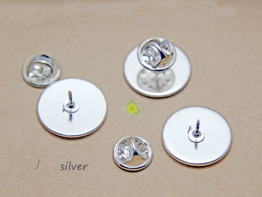Wholesales Round Lapel Pin Round Tie Tack Clutch-butterfly Pin, 12/14 ...
