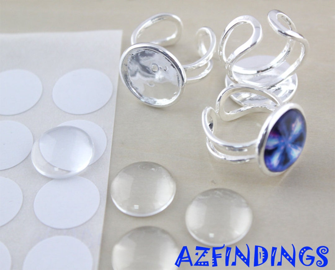 10 DIY Ring Kits-16mm Adjustable Ring Blank-16mm Round Ring Blank-16mm ...