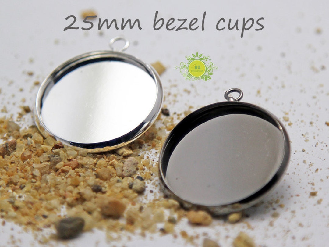 25mm Bezel Setting Blanks-round Bezel Cups-blank Bezels Fit 25mm ...