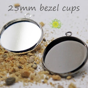 25mm Bezel Setting Blanks-round Bezel Cups-blank Bezels Fit 25mm ...